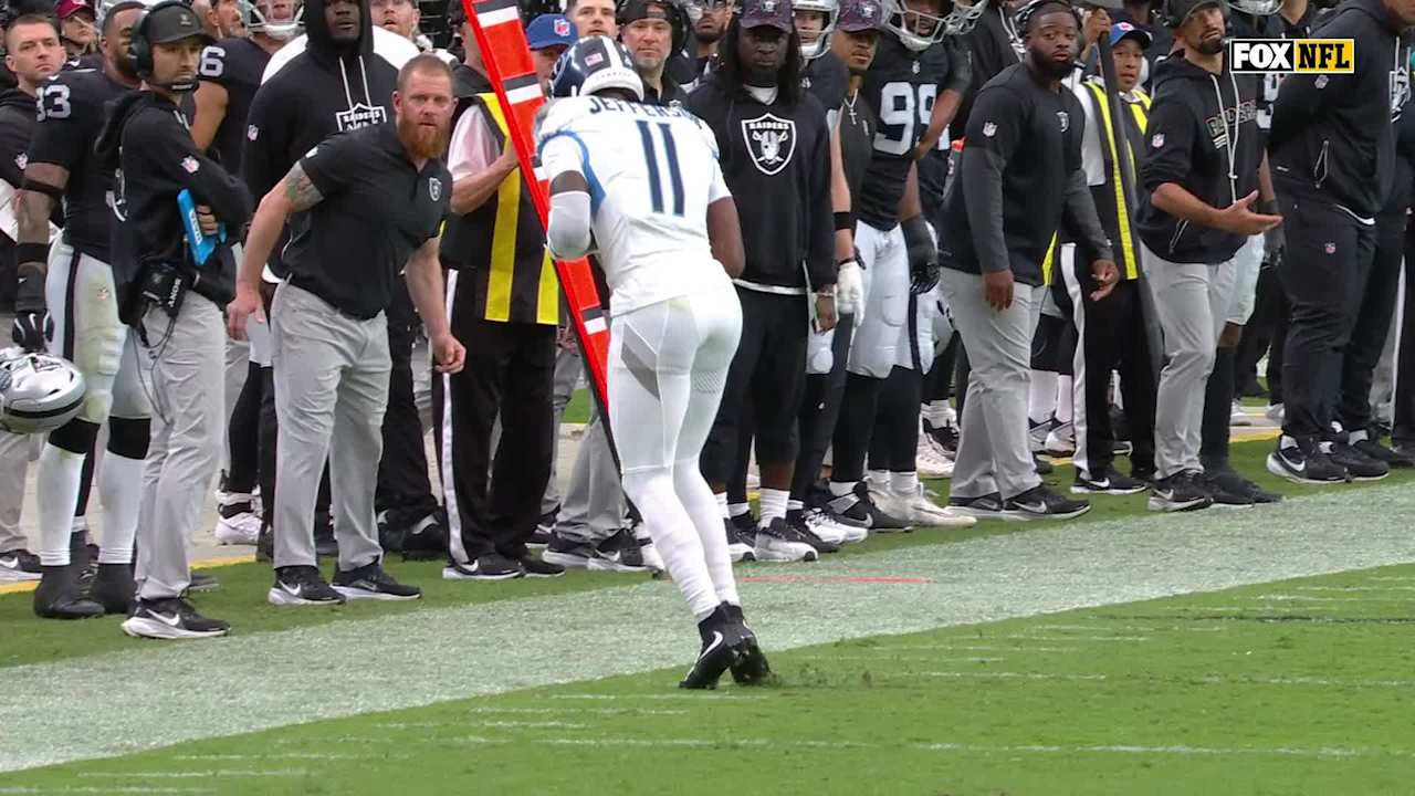 Tennessee Titans wide receiver Van Jefferson parks himself along ...