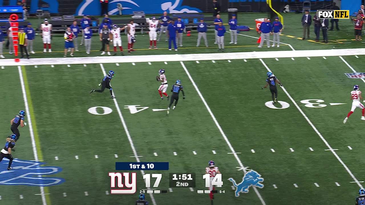 New York Giants wide receiver Wan'Dale Robinson gets up to the 132-yard ...