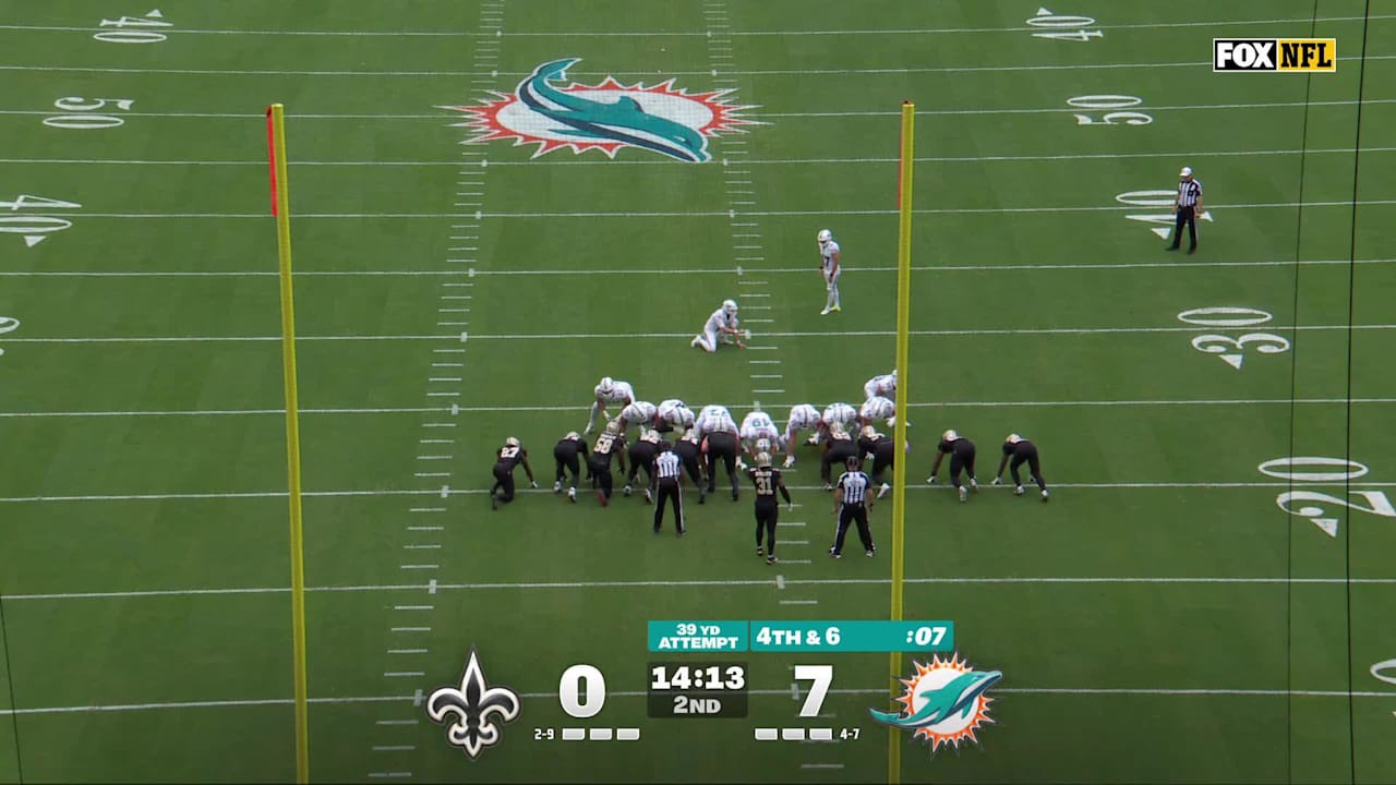 Miami Dolphins kicker Riley Patterson's 39-yard field goal boosts ...