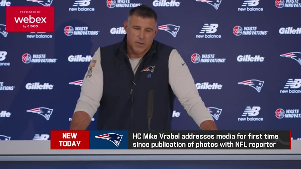 New England Patriots head coach Mike Vrabel addresses media for first ...