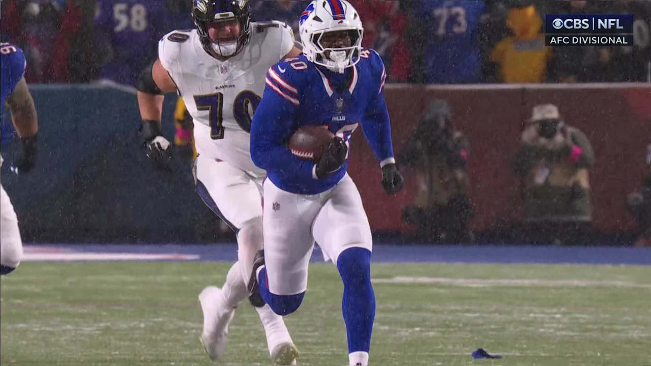 Buffalo Bills safety Damar Hamlin's forced fumble vs. Baltimore Ravens ...