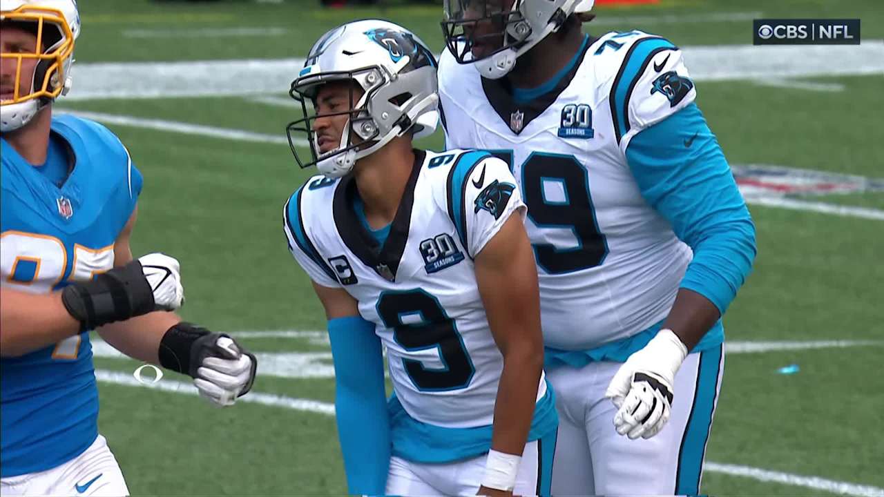 Los Angeles Chargers cornerback Elijah Molden's INT of Carolina ...