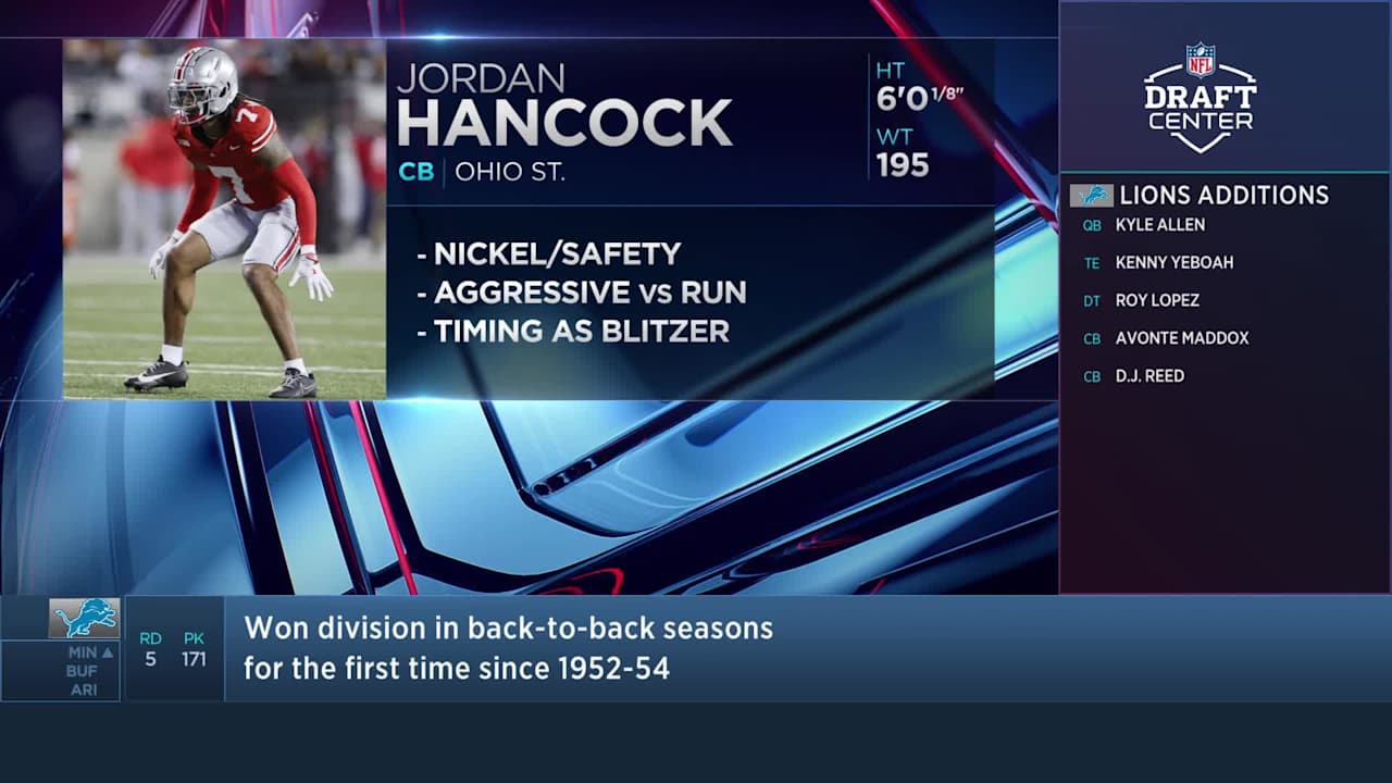 Buffalo Bills select defensive back Jordan Hancock with No. 170 pick in ...