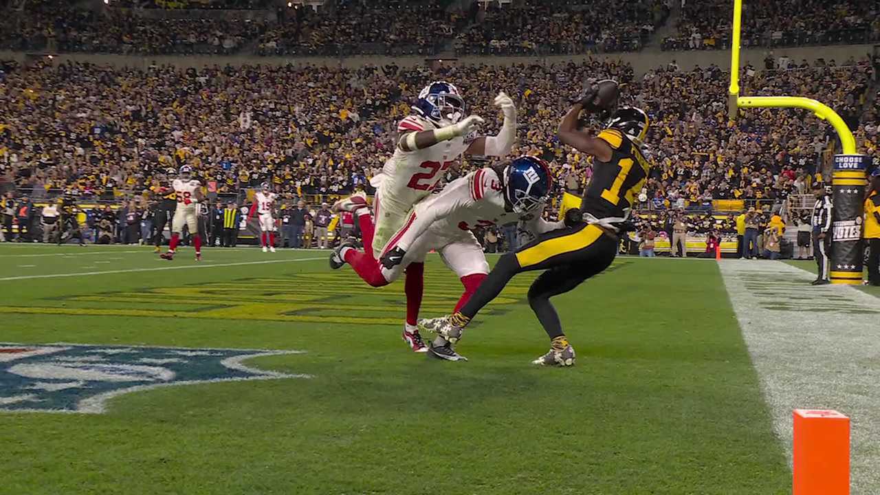 Pittsburgh Steelers wide receiver George Pickens' touchdown catch is reversed after replay shows ...