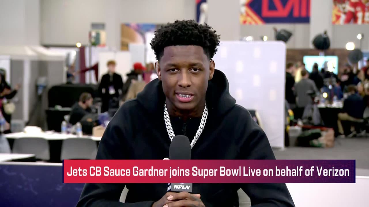 New York Jets cornerback Sauce Gardner joins 'Super Bowl Live' to ...