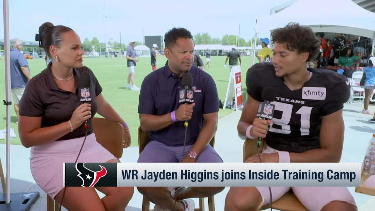 Houston Texans Rookie wide receiver Jayden Higgins talks about his ...