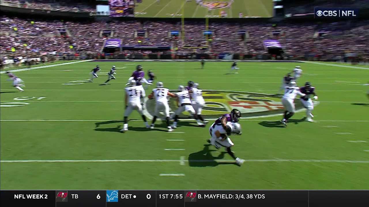 Baltimore Ravens linebacker Odafe Oweh's goes untouched on second sack ...