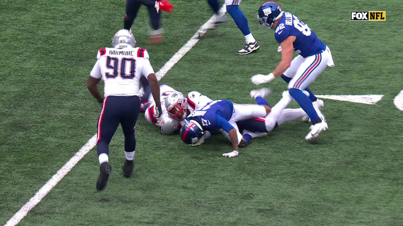 New England Patriots free safety Jabrill Peppers vacuums in fumble ...