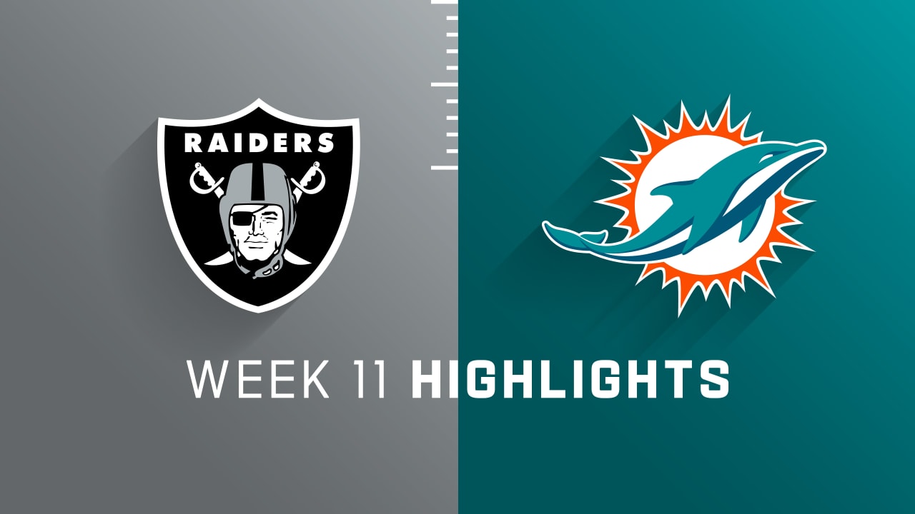 Las Vegas Raiders vs. Miami Dolphins highlights | Week 11