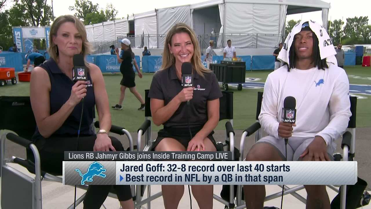 Detroit Lions running back Jahmyr Gibbs on Lions teammate running back ...