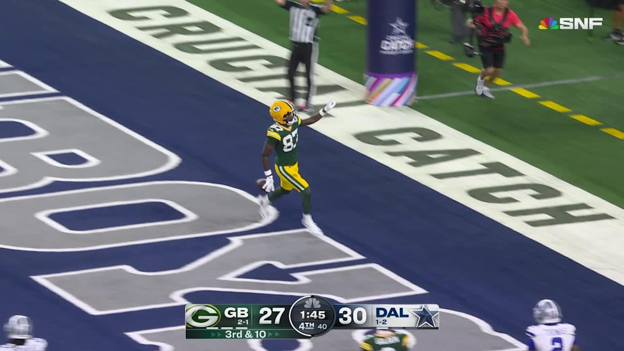 Hat-trick touchdown! Green Bay Packers wide receiver Romeo Doubs' third ...