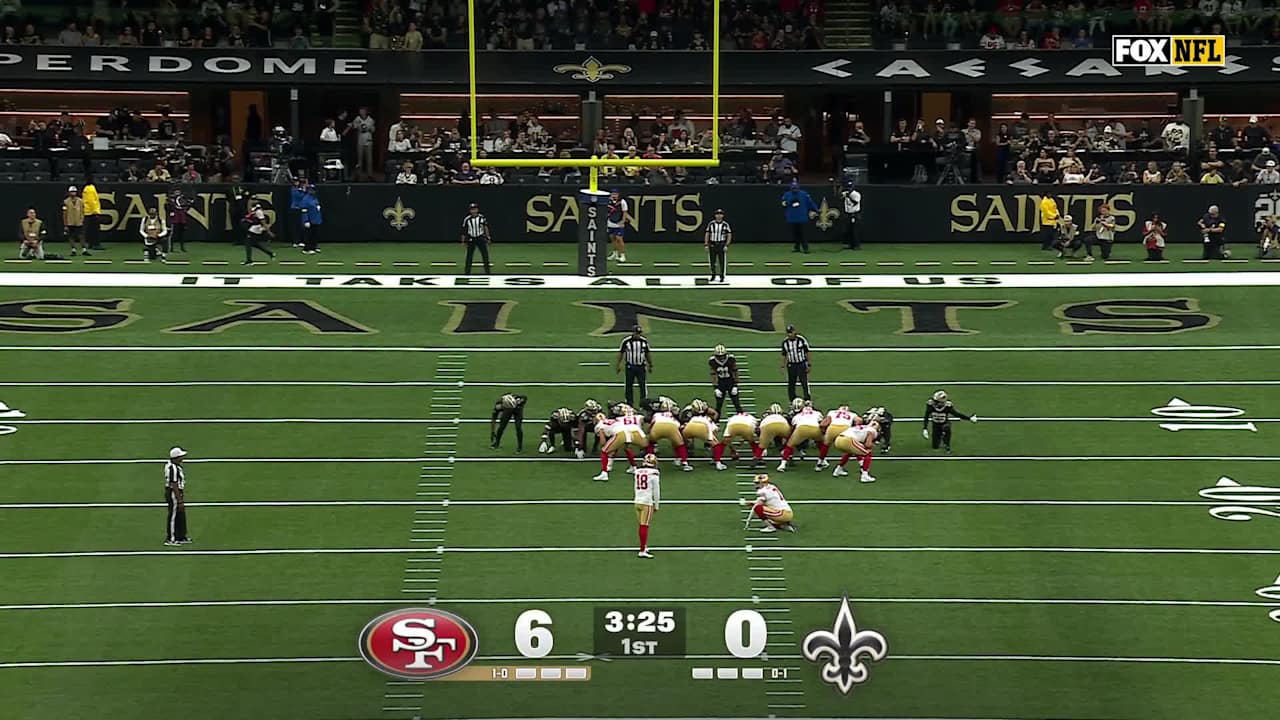 San Francisco 49ers' kicker Eddy Piñeiro misses extra point attempt ...
