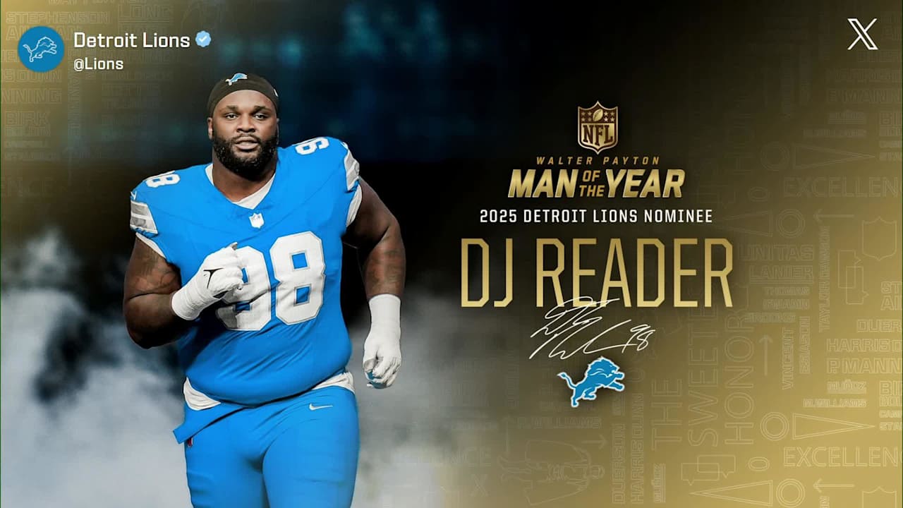 Walter Payton Man of the Year Nominee Detroit Lions defensive tackle DJ ...