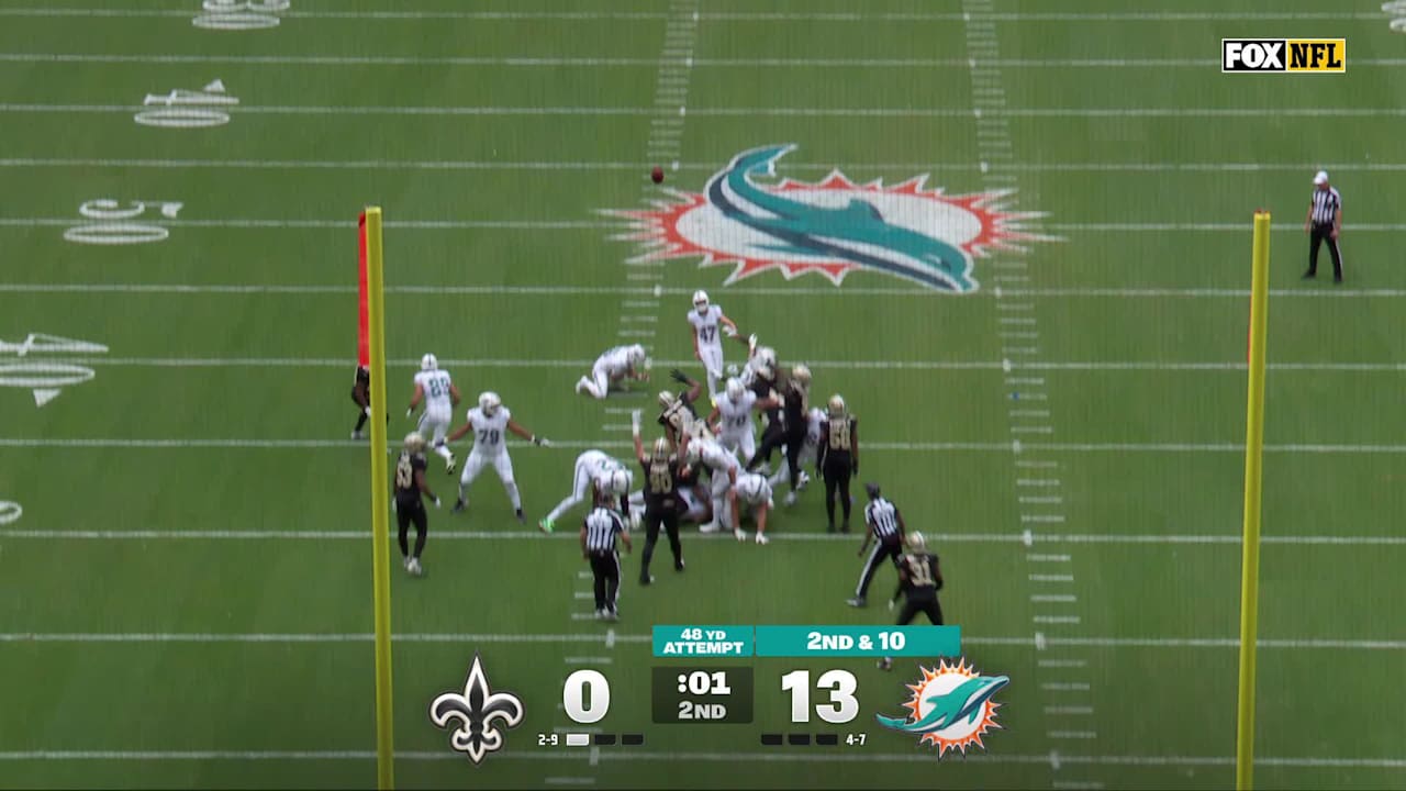 Miami Dolphins kicker Riley Patterson's third field goal of day extends ...