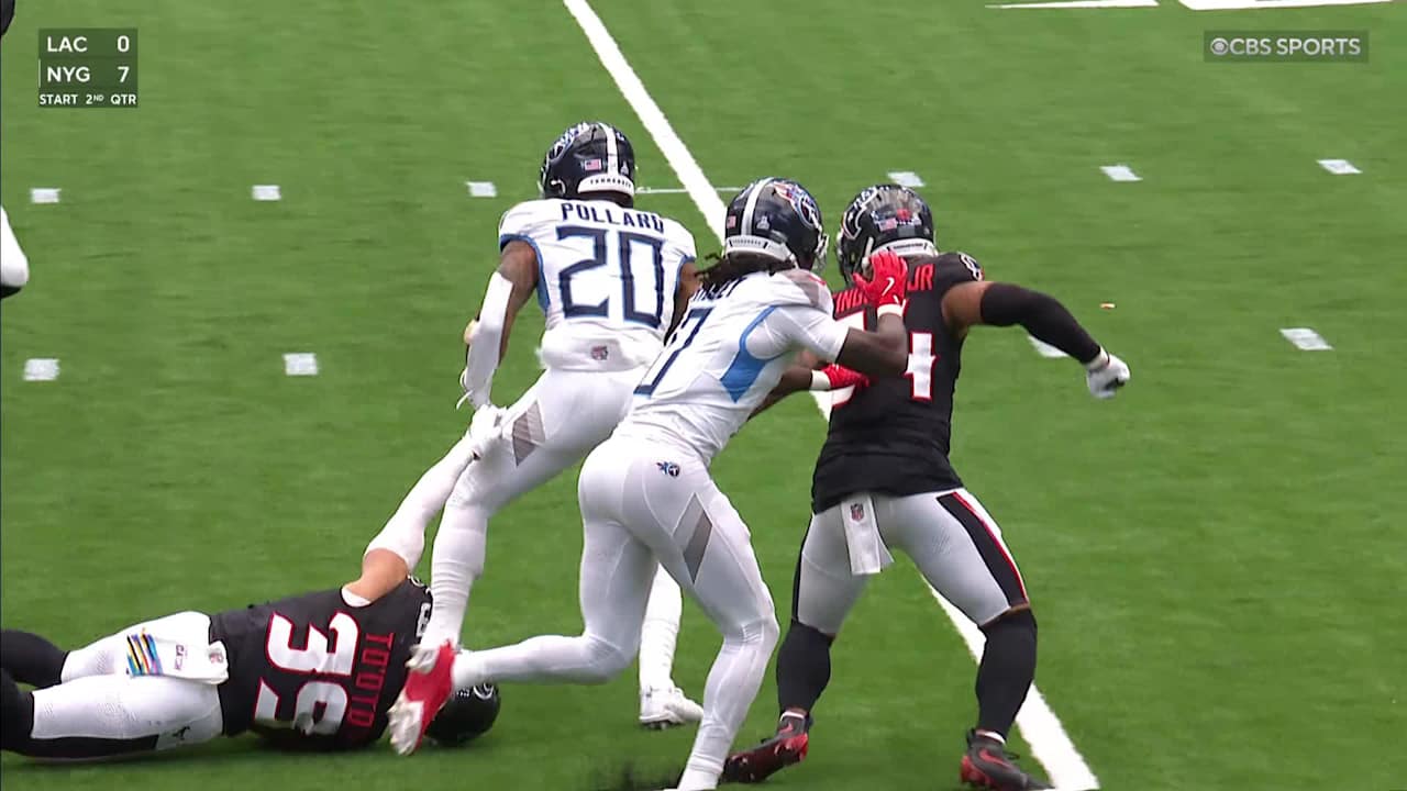 Tennessee Titans running back Tony Pollard's 21-yard run vs. Texans is ...