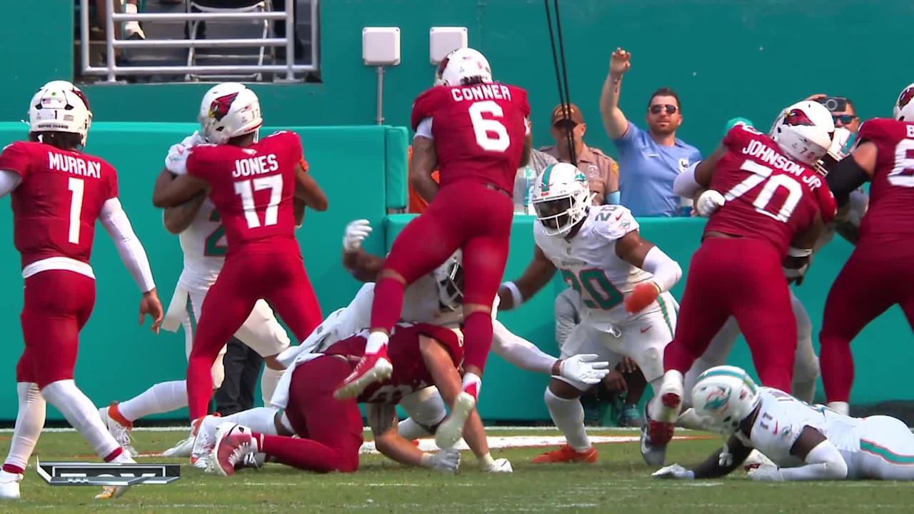 Miami Dolphins linebacker Jordyn Brooks stops Arizona Cardinals' chance ...
