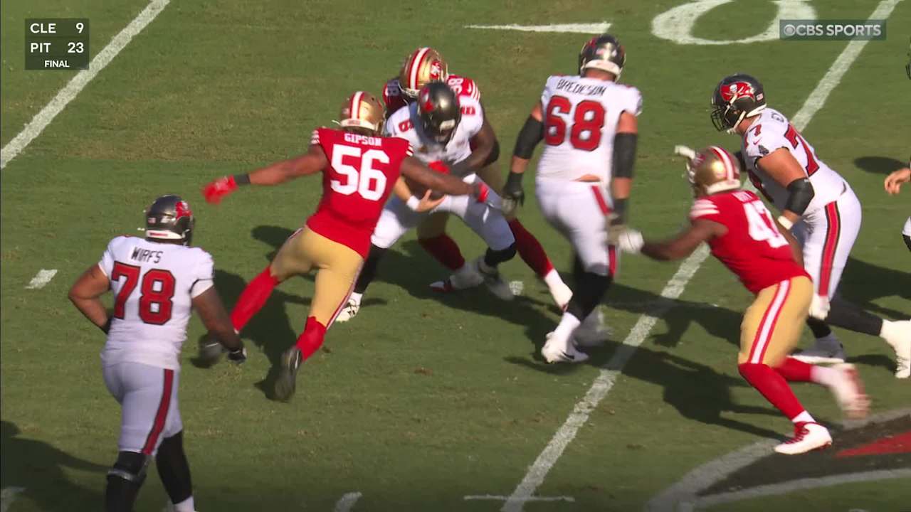 San Francisco 49ers defensive edge Mykel Williams brings down Tampa Bay ...