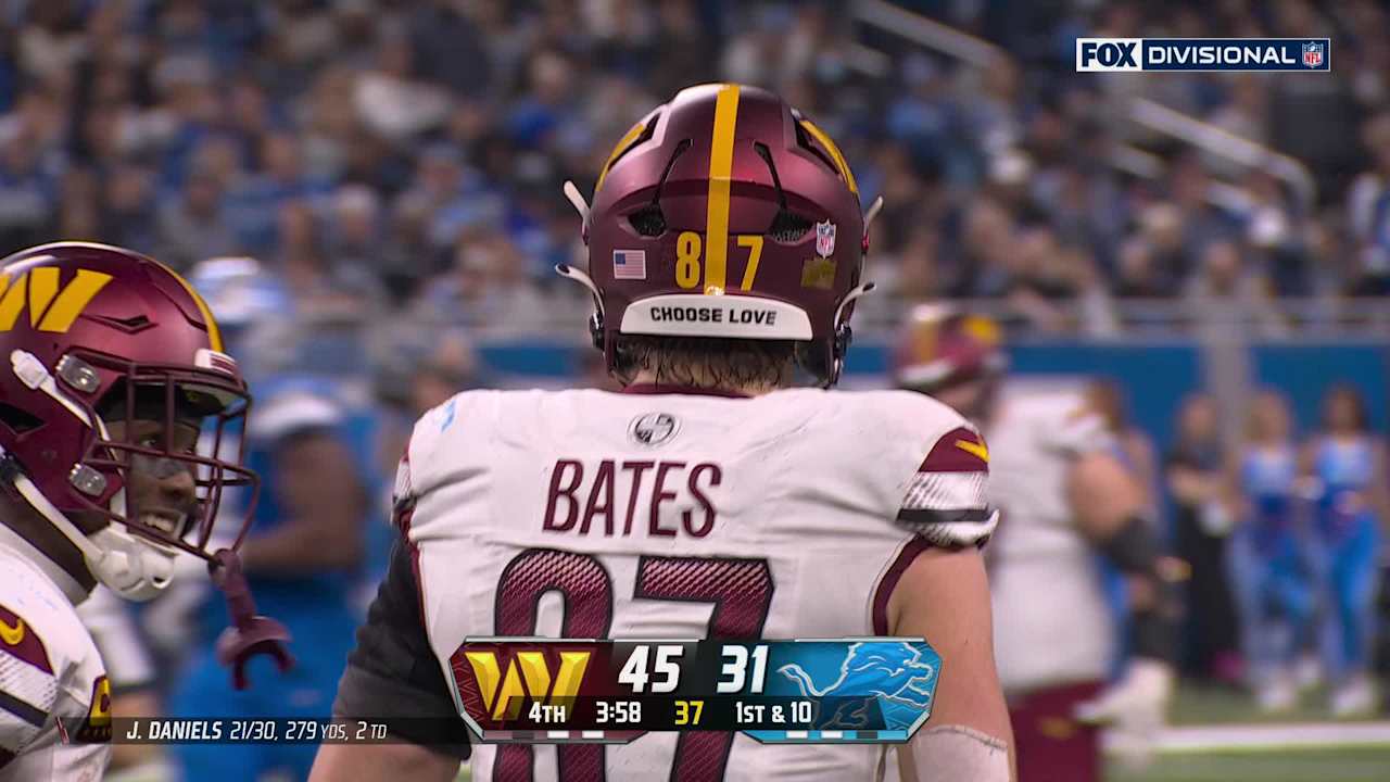 Washington Commanders tight end John Bates' 20-yard third down ...