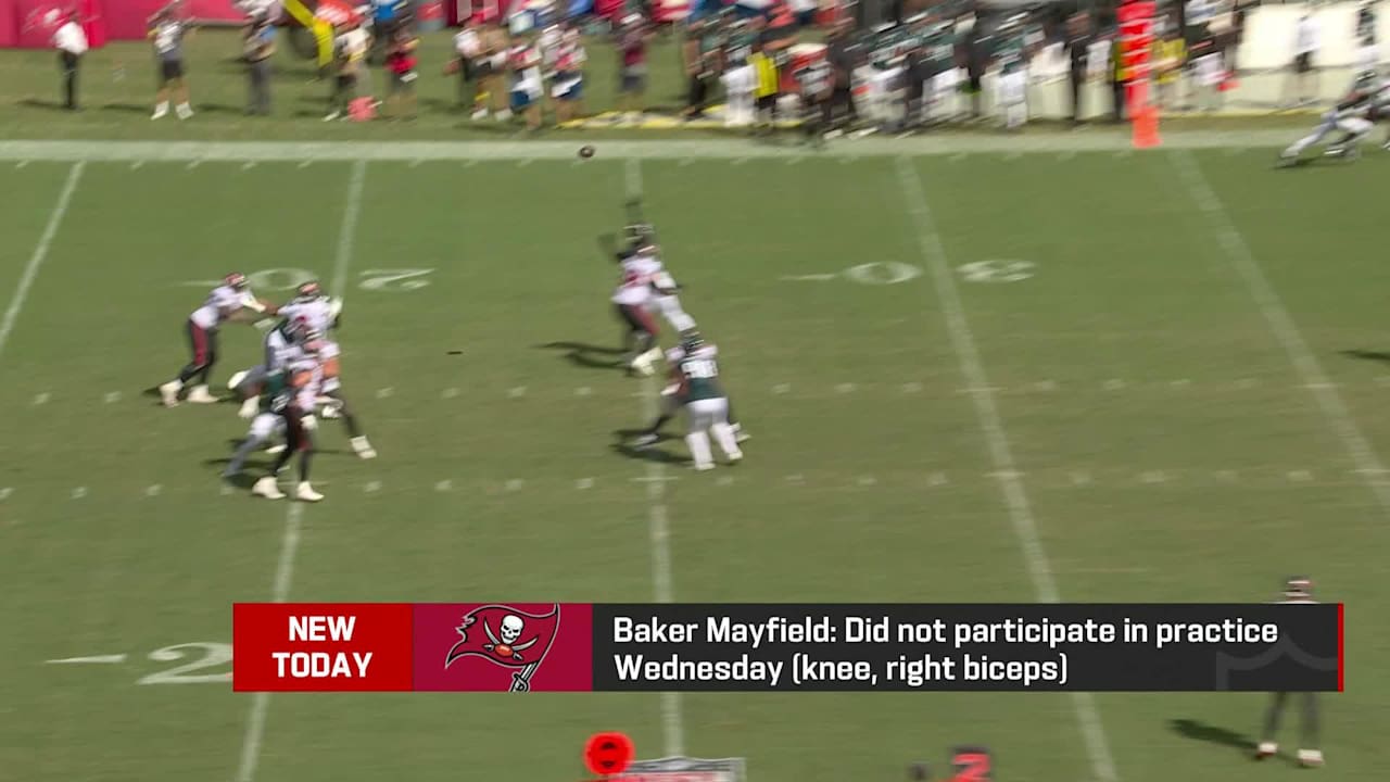 Tampa Bay Buccaneers' running back Bucky Irving (ankle) and quarterback ...