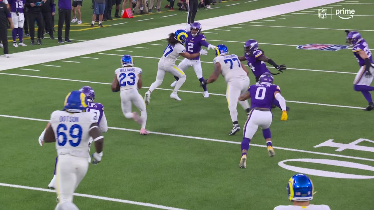 Los Angeles Rams running back Kyren Williams patiently creates 17-yard ...