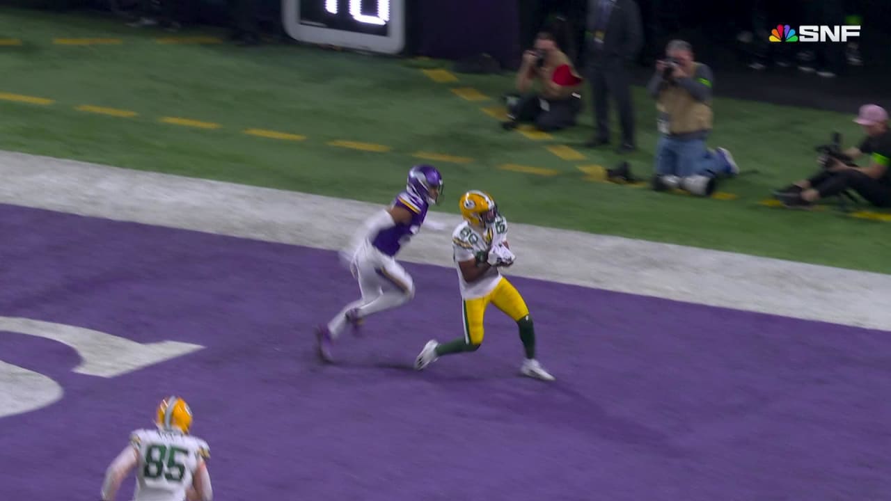 Green Bay Packers wide receiver Bo Melton is left wide open on 9-yard ...