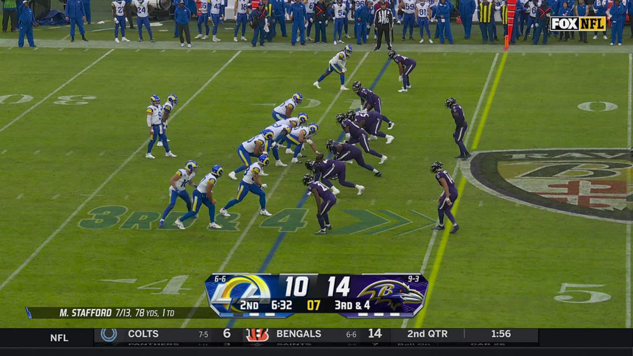 Los Angeles Rams quarterback Matthew Stafford's 34-yard pass to wide ...