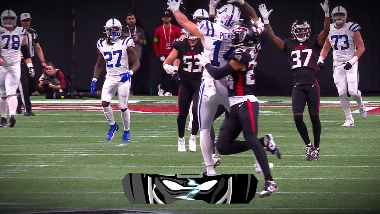 Safety Jessie Bates jumps Indianapolis Colts quarterback Gardner ...