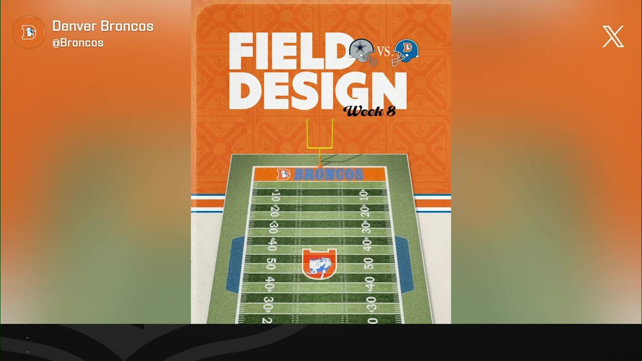 First look: Denver Broncos' throwback field design and artwork for Week ...