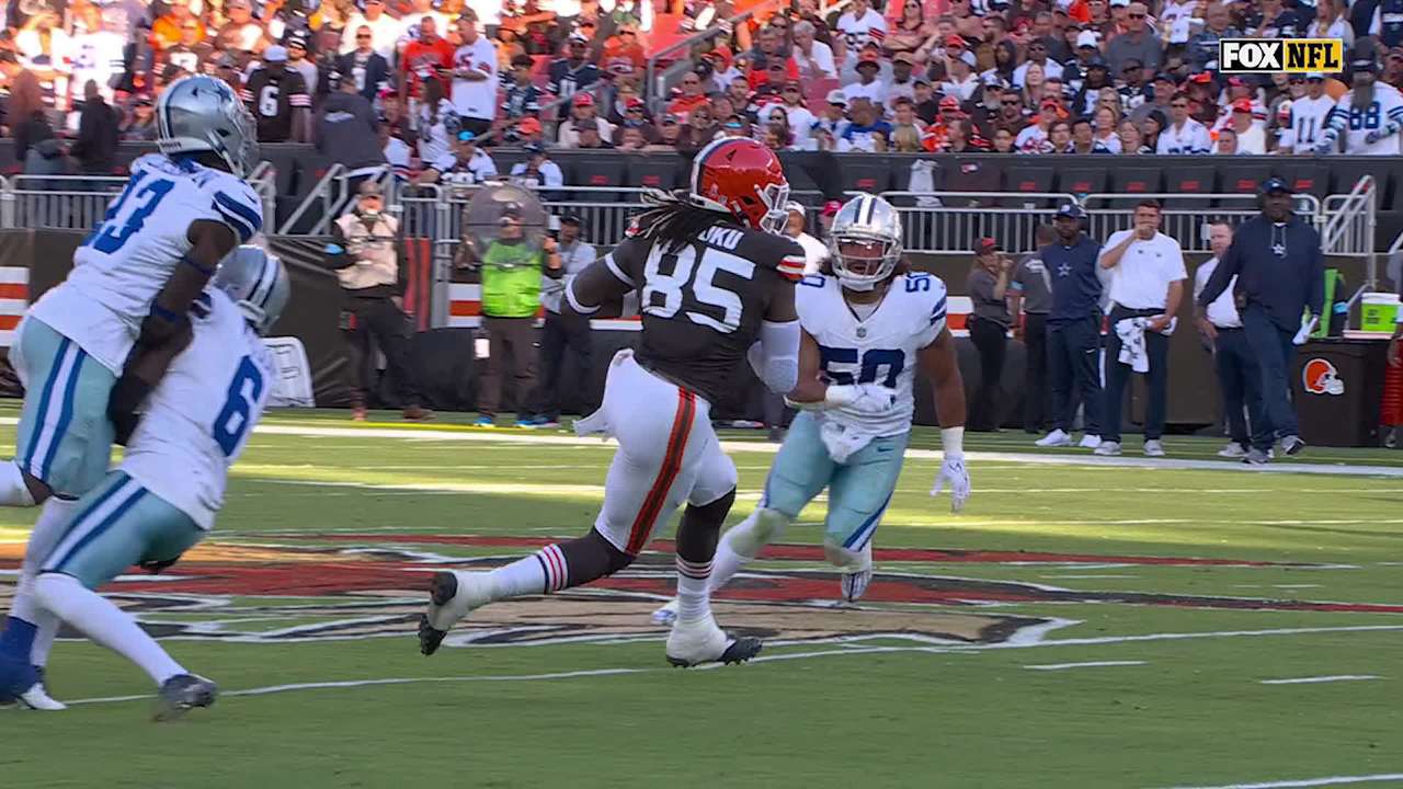 Cleveland Browns tight end David Njoku's 29-yard catch and run ...