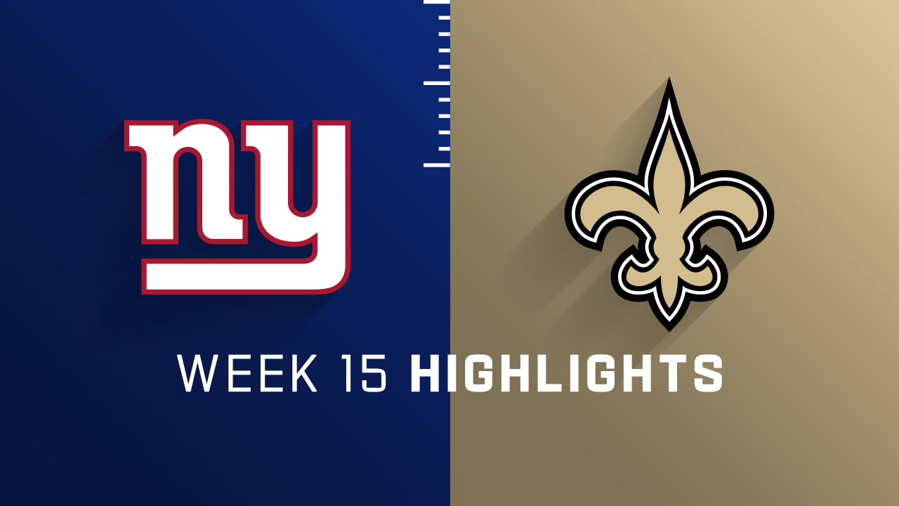 New York Giants vs. New Orleans Saints highlights | Week 15