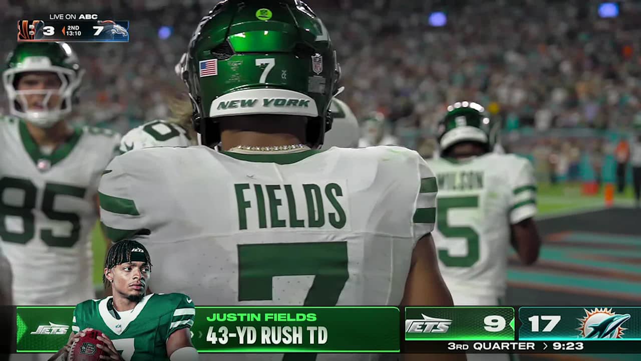 New York Jets quarterback Justin Fields' best plays from 307-yard game vs. Miami Dolphins | Week 4