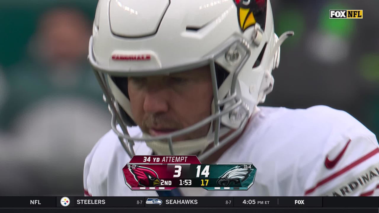Arizona Cardinals kicker Matt Prater's 34-yard FG cuts Philadelphia ...