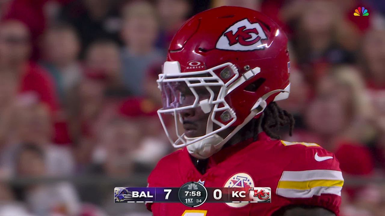 Kansas City Chiefs quarterback Patrick Mahomes' first pass of 2024 is ...