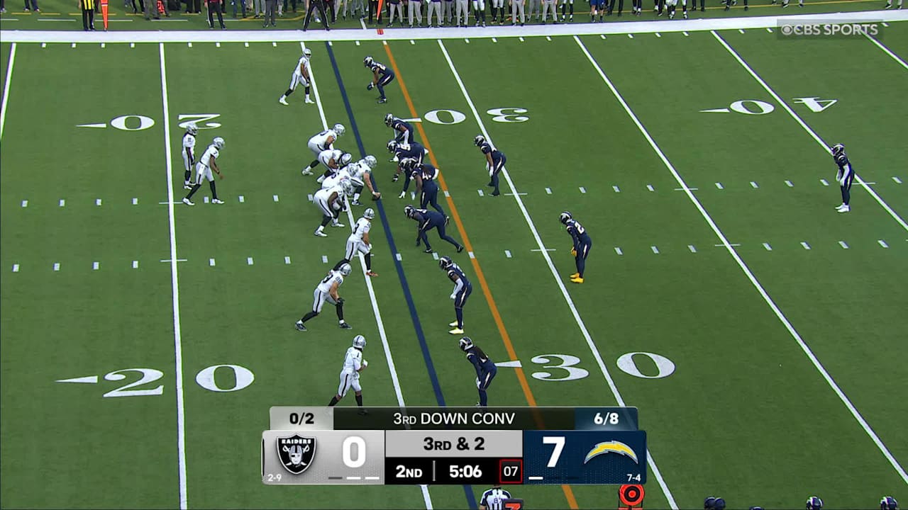 Las Vegas Raiders quarterback Geno Smith lasers slant route pass to ...