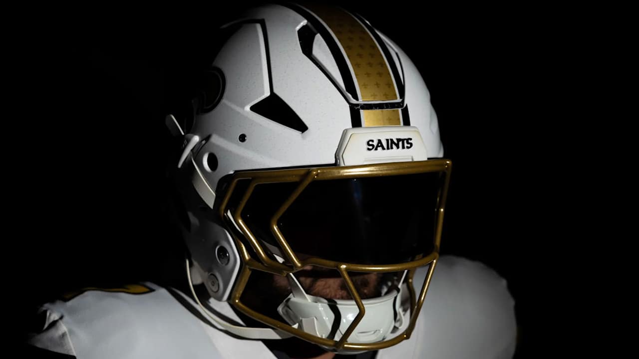 Saints reveal new alternate white helmet for 2025 season