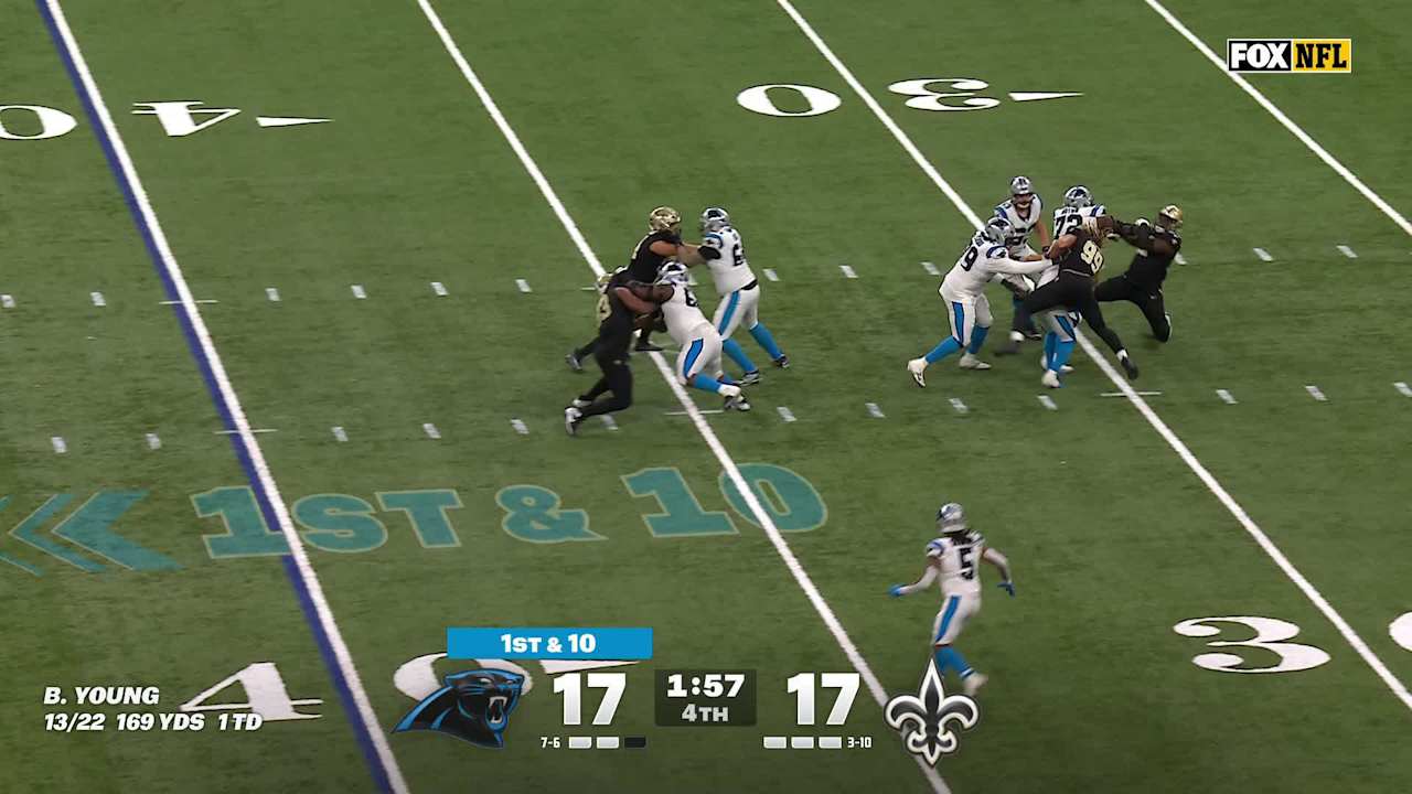 New Orleans Saints defensive end Chase Young engulfs Carolina Panthers ...