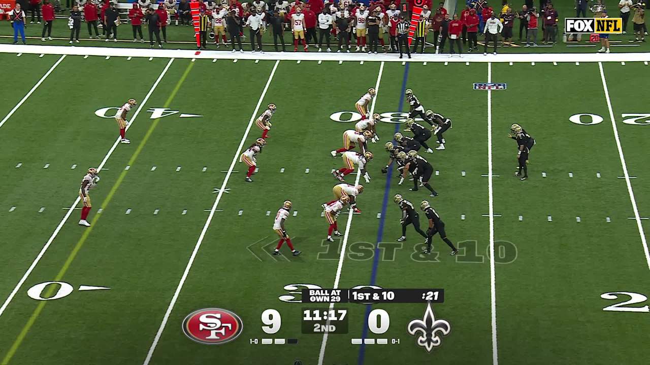 San Francisco 49ers' defensive back Upton Stout's first career sack ...