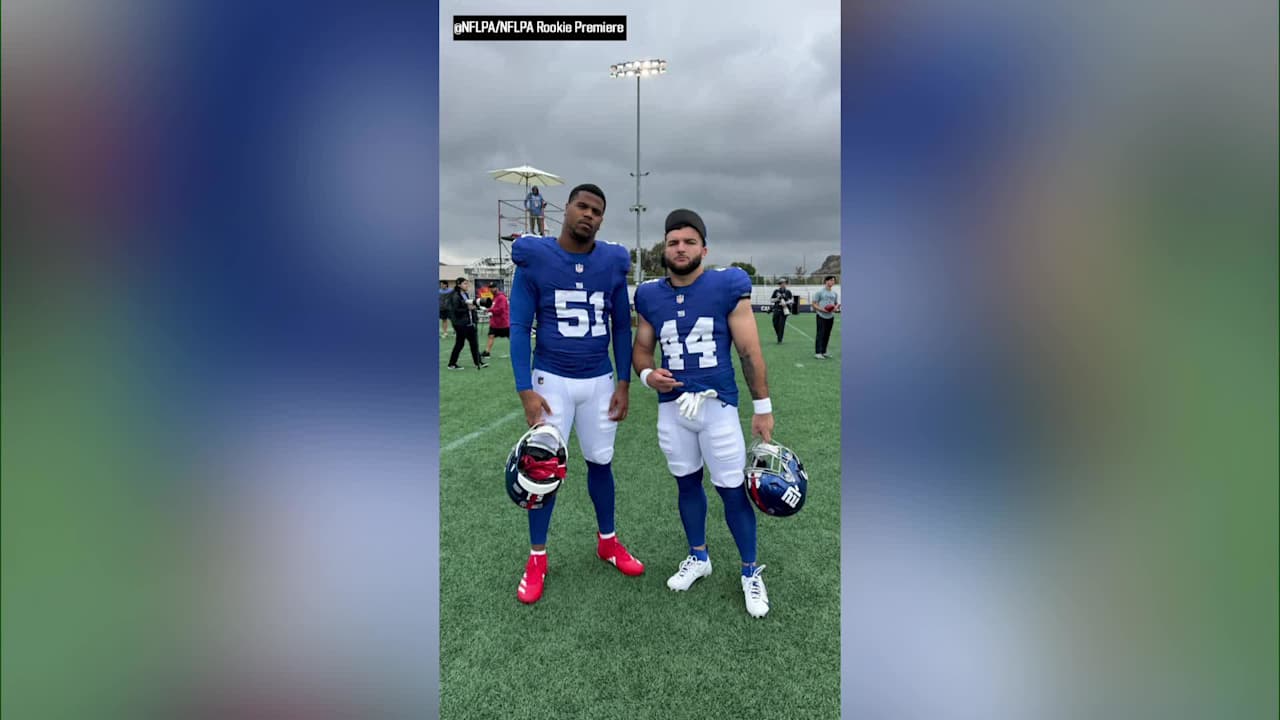 'GMFB' on New York Giants linebacker Abdul Carter, running back Cam Skattebo's jersey numbers