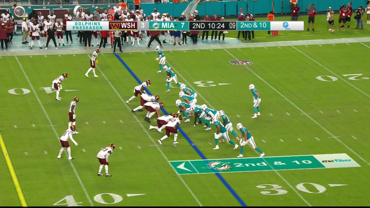 Miami Dolphins quarterback Skylar Thompson places perfect pass to ...