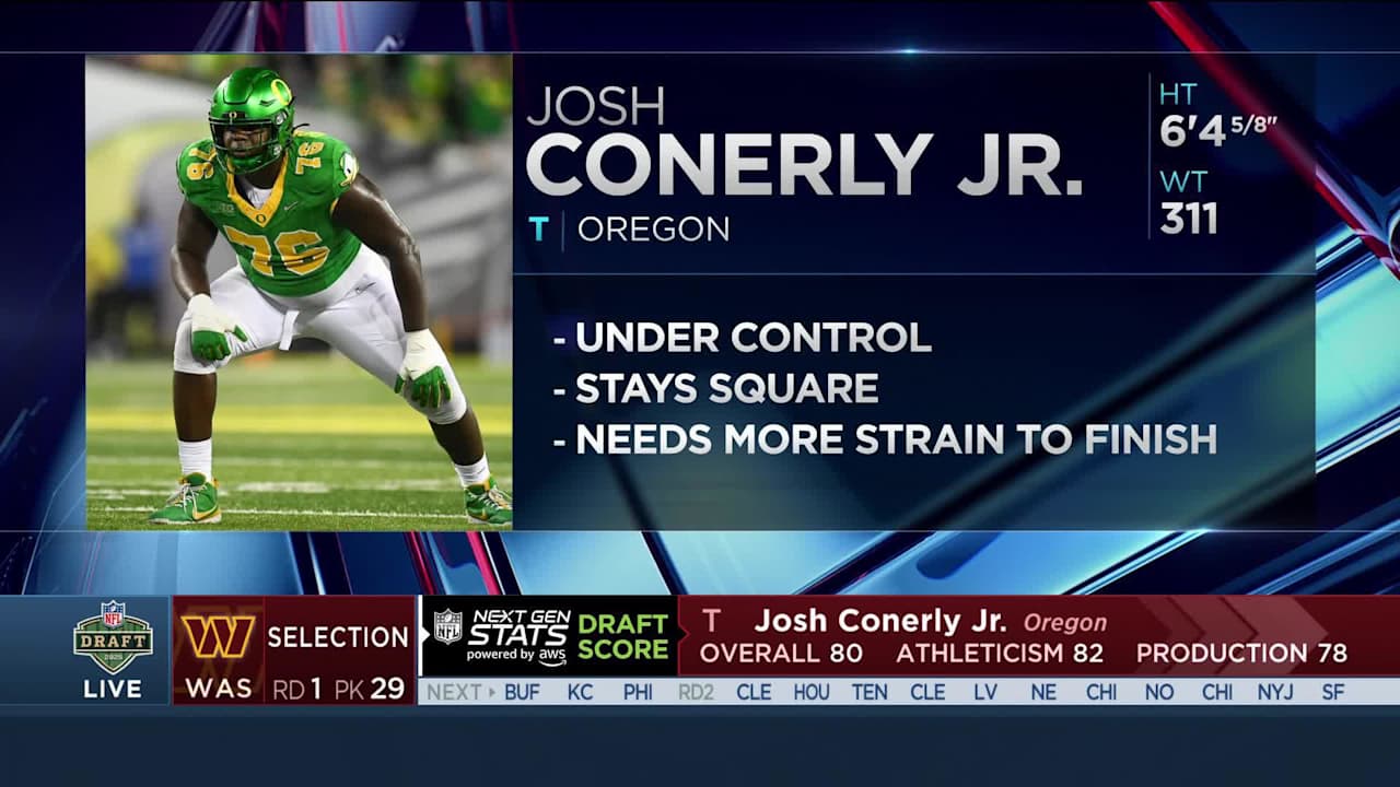 Washington Commanders select offensive tackle Josh Conerly Jr. with No ...