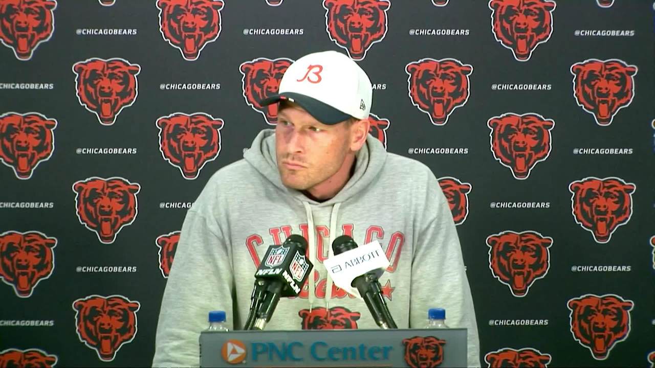 Chicago Bears head coach Ben Johnson on postgame handshake with Green ...