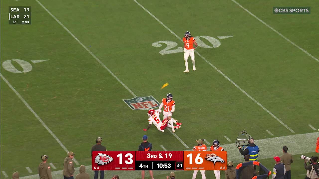 Denver Broncos' 46-yard pass-interference penalty gives Kansas City ...