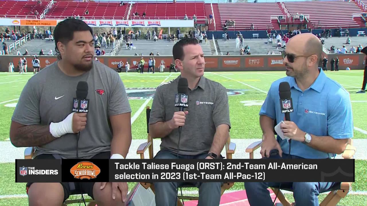 Oregon State OT prospect Taliese Fuaga joins 'The Insiders' at Senior Bowl