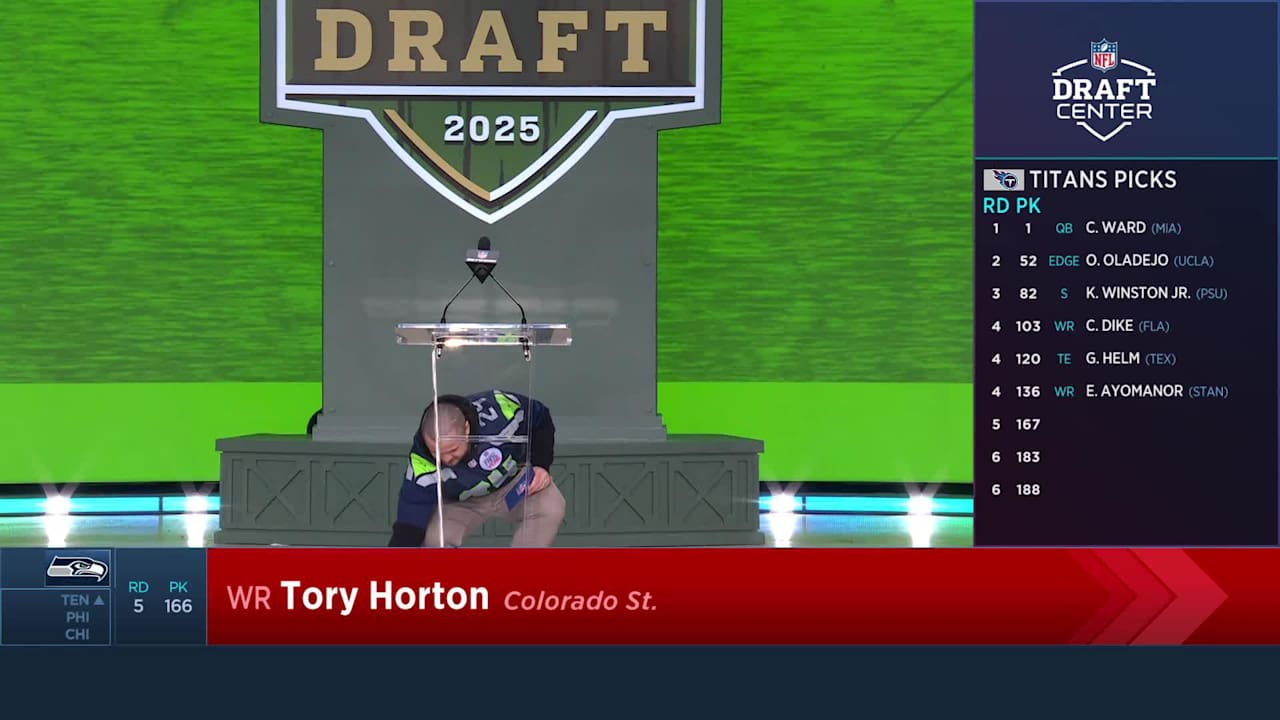 Seattle Seahawks select wide receiver Tory Horton with No. 166 pick in ...