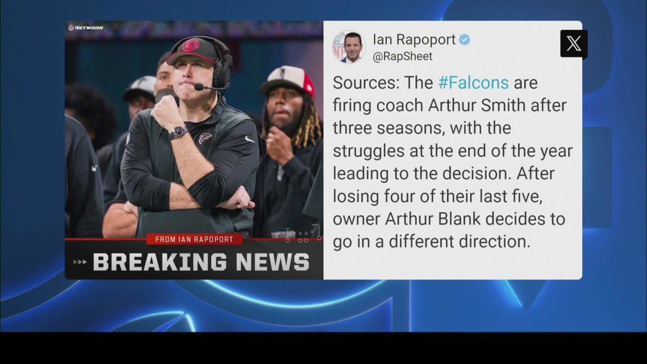 NFL Network insider Ian Rapoport: Atlanta Falcons fire head coach ...