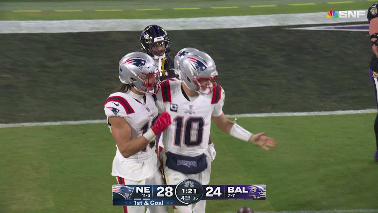 New England Patriots quarterback Drake Maye is serenaded with 'MVP ...