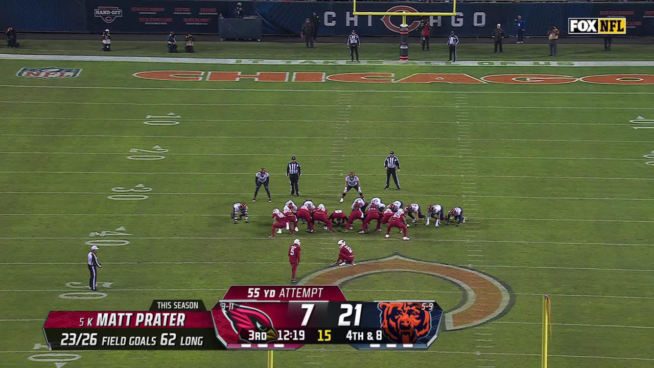 Arizona Cardinals kicker Matt Prater makes his 80th career field goal ...
