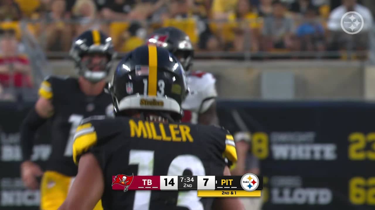 Pittsburgh Steelers wide receiver Scotty Miller slides following 23 ...