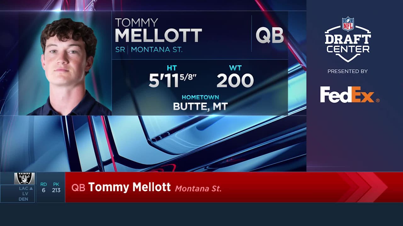 Las Vegas Raiders select quarterback Tommy Mellott with No. 213 pick in 2025 draft