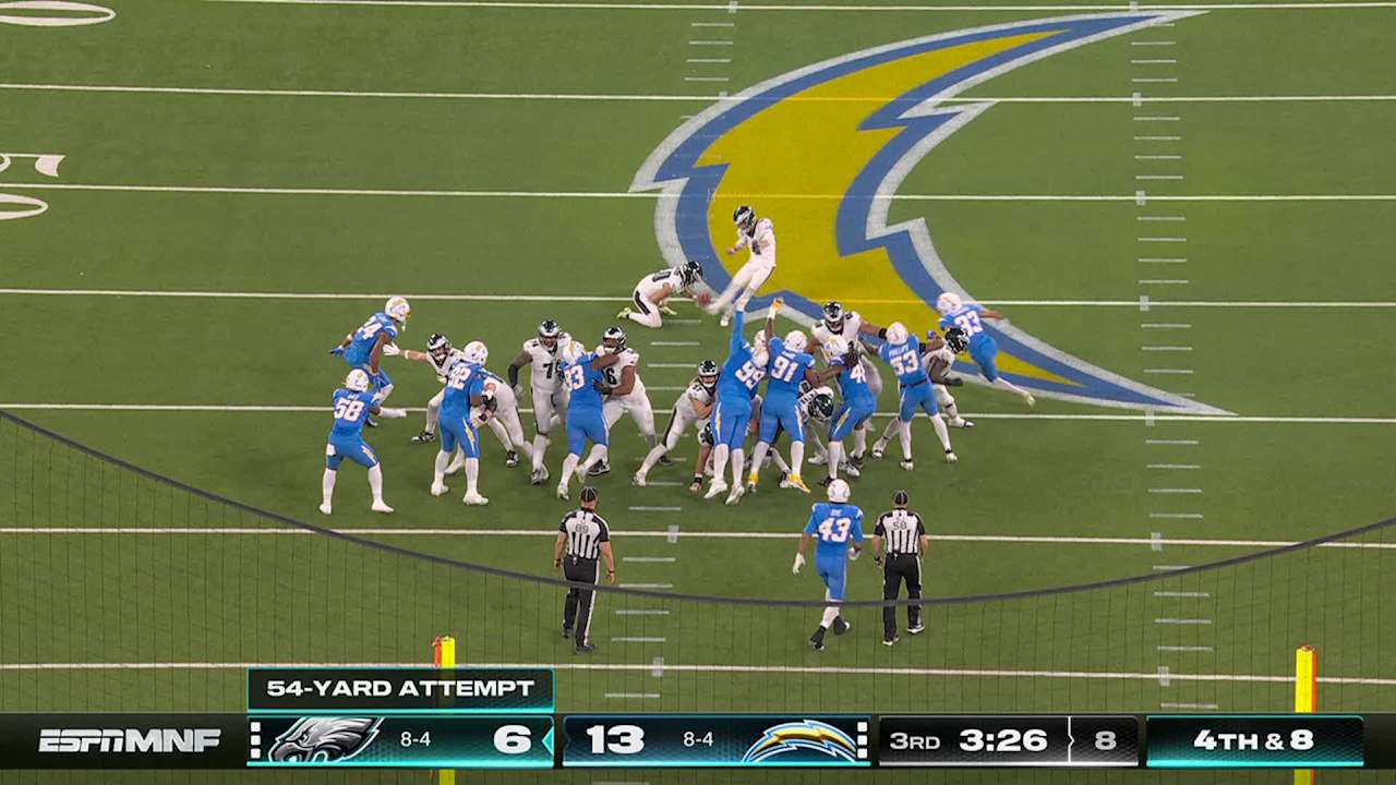 Philadelphia Eagles kicker Jake Elliott DRILLS 54-yard field goal to ...